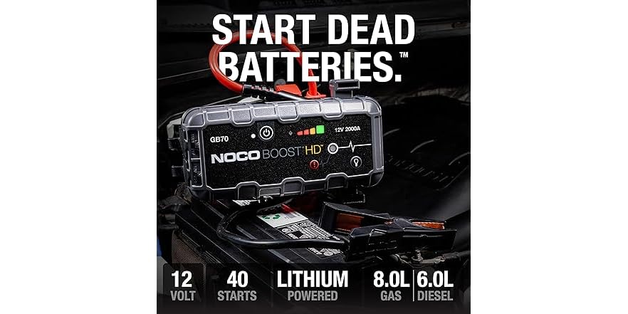 NOCO Boost HD GB70 2000A Car Battery Jump Starter