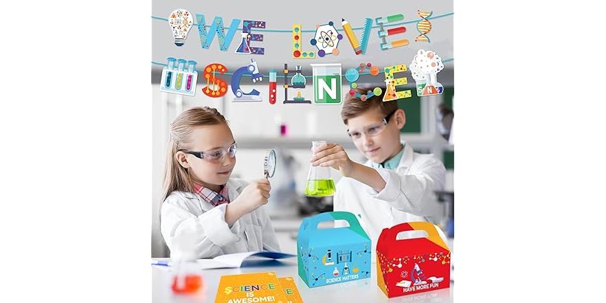 We Love Science Party Decorations 2 Pack