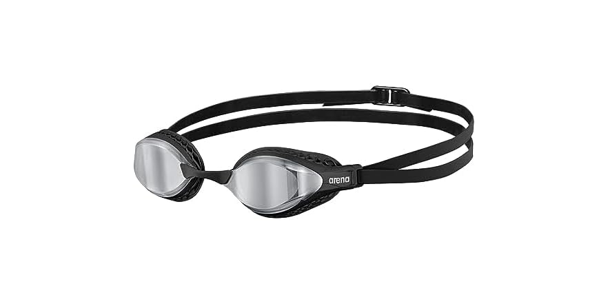 ARENA Adult Racing Swim Goggles, Silver/Black