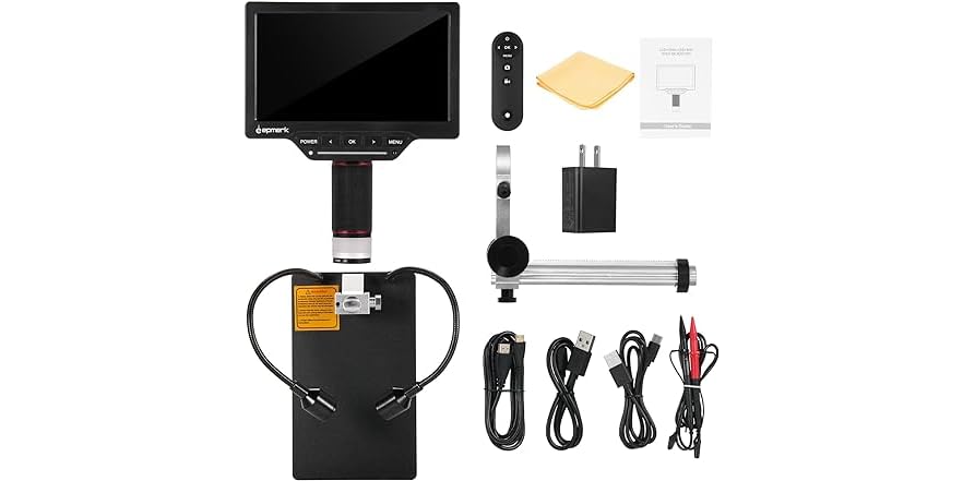 Digital Microscope with Multimeter LCD