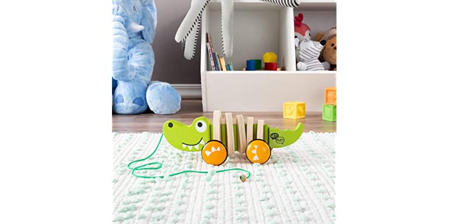 Old Fashioned Wooden Alligator Pull Toy