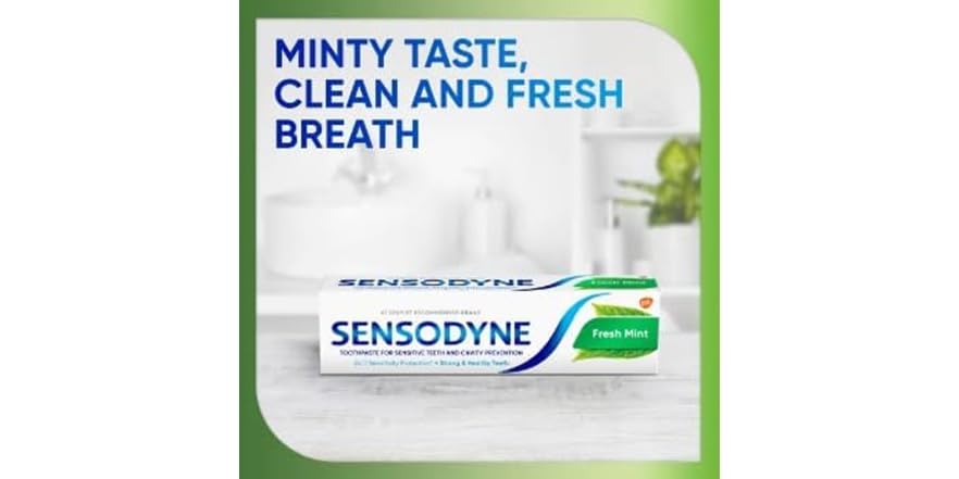 3 or 6-Pk Sensodyne Fresh Mint Toothpaste