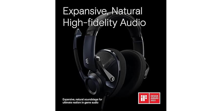 (NEW) EPOS H6Pro Open Acoustic Wired Gaming Headset with Mic