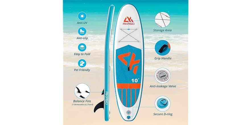 AKASO Inflatable Stand-Up Paddleboard (Open Box)