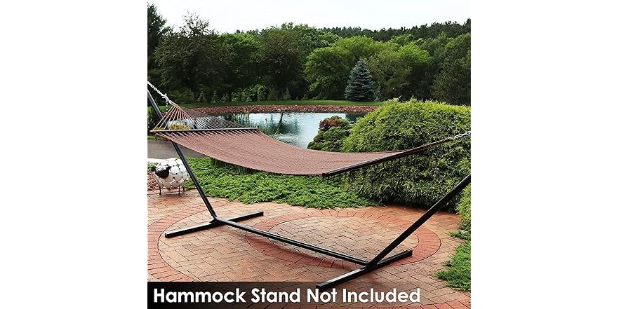 Sunnydaze Soft-Spun Polyester Rope Double Hammock (Open Box)