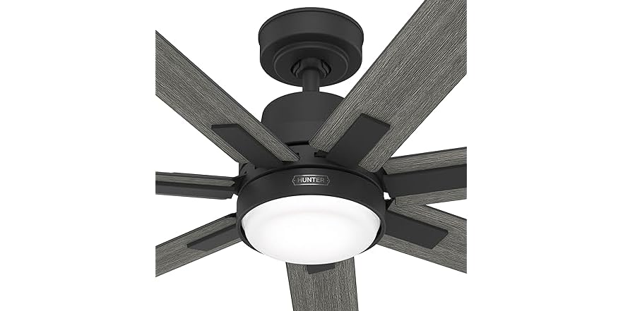 60" Hunter Fan w/ Light Kit and Remote 7-blades