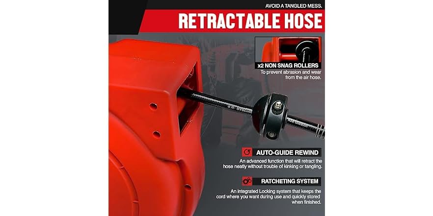 REELWORKS Retractable Air Hose Reel