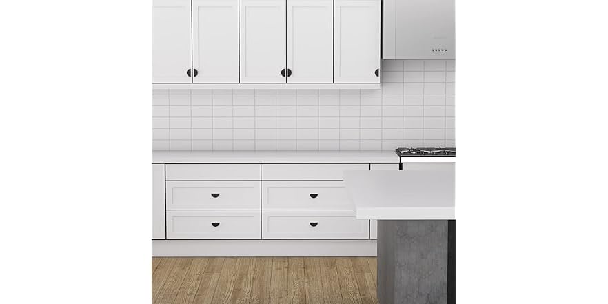 12 Pack Black Circle Drawer Pulls