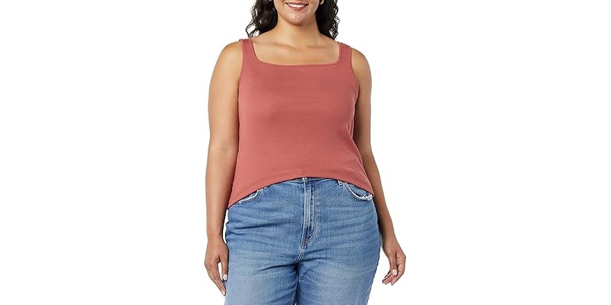 Amazon Essentials Women's Slim Fit Squar