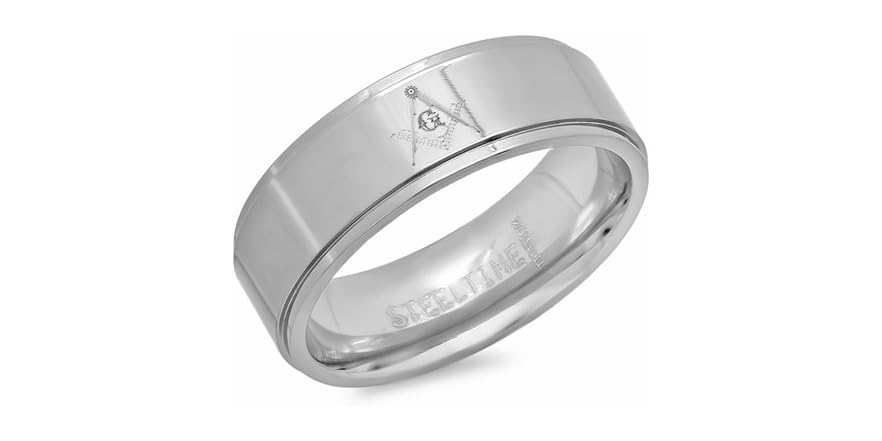 Titanium Masonic Band Ring