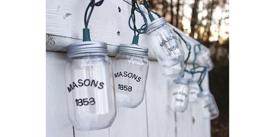 Mason Jar String Lights- 10 Count