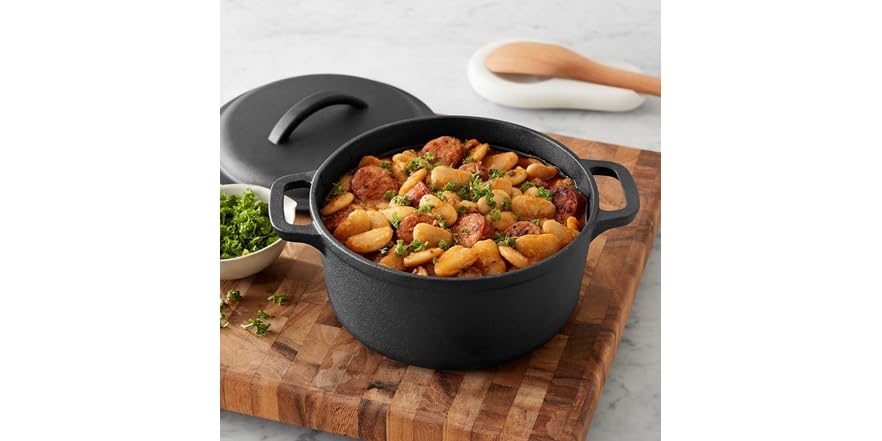 Amazon Basics Pre-Seasoned Cast Iron Mini Dutch Oven Pot