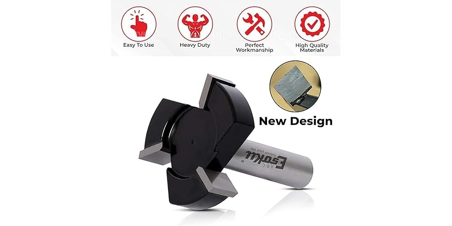 Esoku 1/2 inch Router Bit, Slabs Flattening