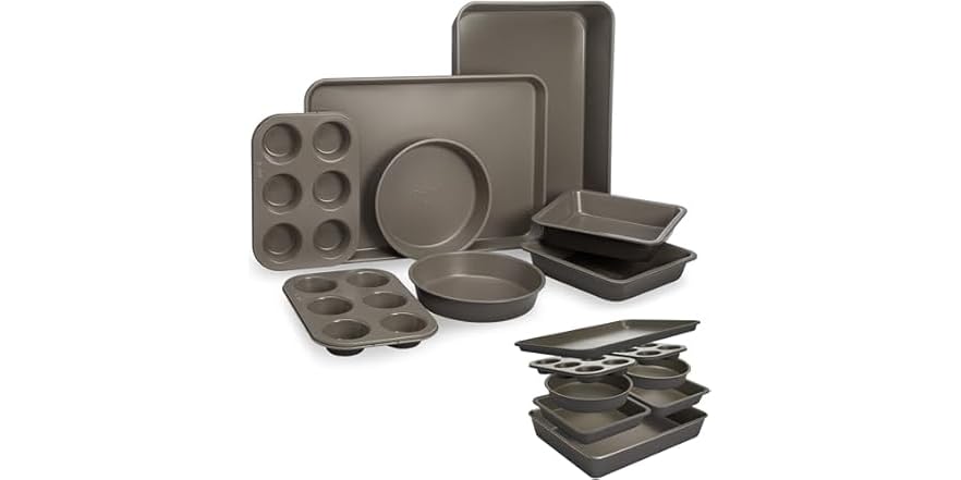 Goodful 8pc Bakeware Set Graphite