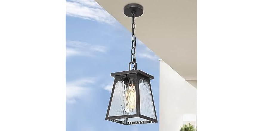 Classy Leaves Farmhouse Outdoor Pendant Light
