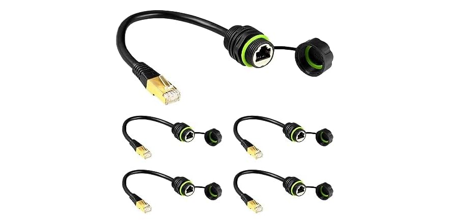 5 PC RJ45 Connector With Dust Cap Cover