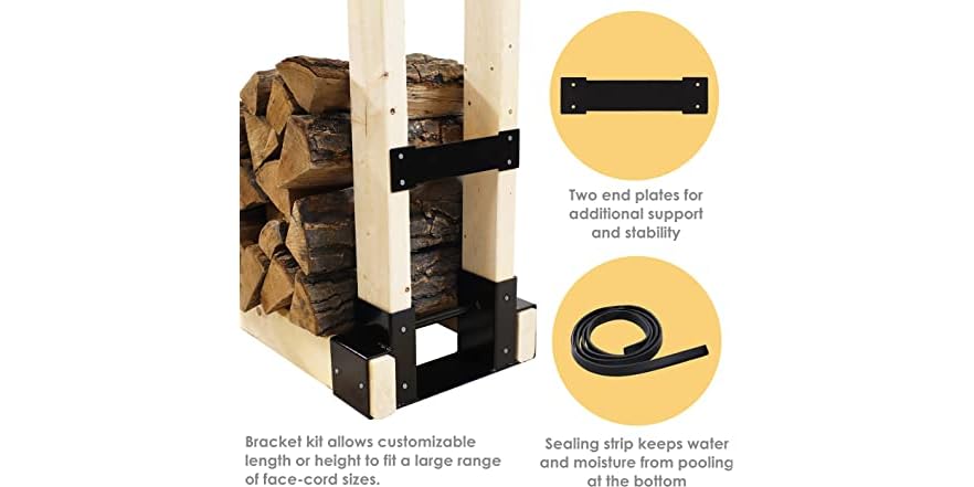 Firewood Log Rack Bracket Kit
