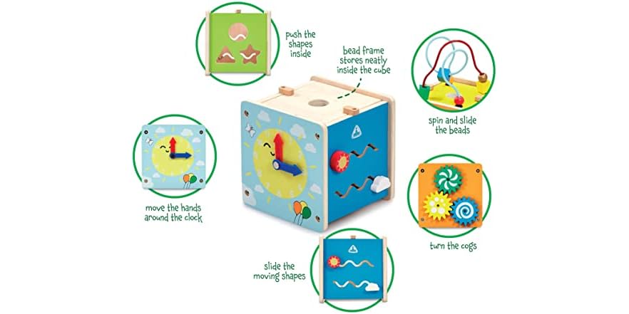 Mini Wooden Activity Cube