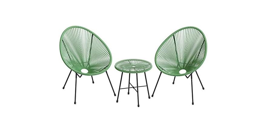 SONGMICS 3-Piece Outdoor Seating Set (Open Box)