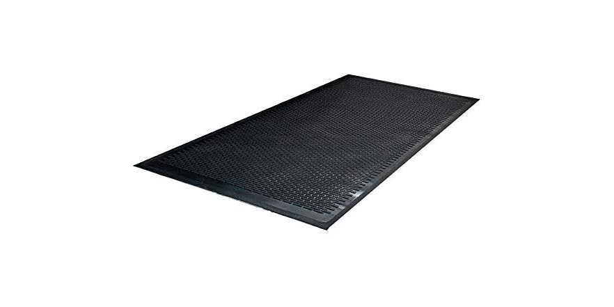 Clean Step Black Rubber Scraper Mat