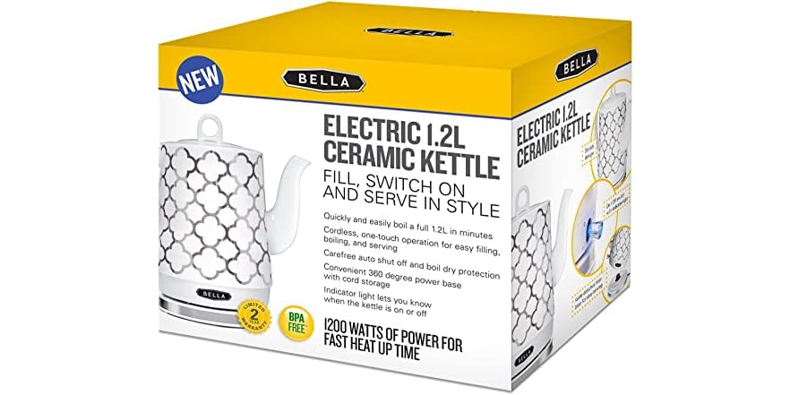 BELLA Electric Ceramic Tea Kettle