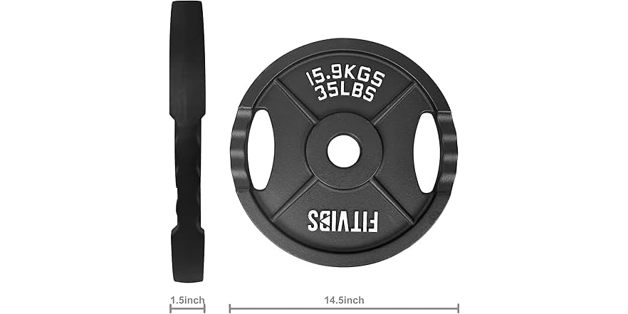 Fitvids 2" Cast Iron Plate, 35LB Pair (2 Hole Vintage)