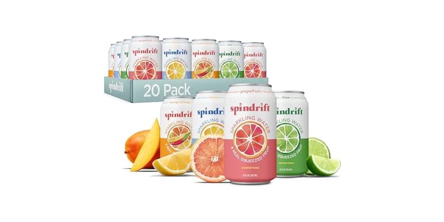 Spindrift Sparkling Water, 4 Flavor Variety Pack
