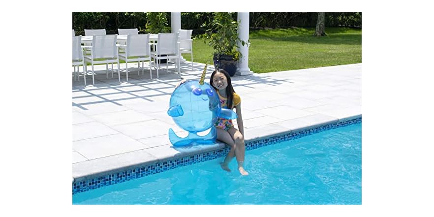 Swimline Inflatable Narwhal Beach Ball