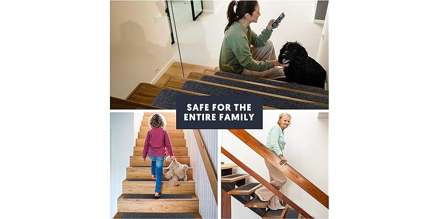 TreadSafe Gray Stripe 8"x30" Pack of 15