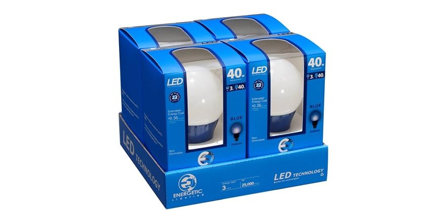 Blue LED Light Bulb 4 Pack