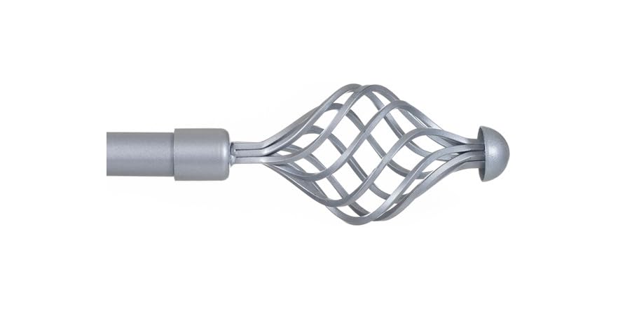 3/4"Twisted Curtain Rod 48"-84"-4 Colors