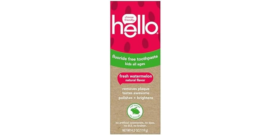 hello Fresh Watermelon Fluoride Free Toothpaste