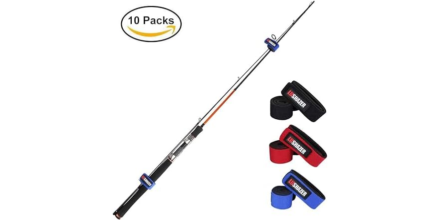 10 PC Stretchy Fishing Rod Straps