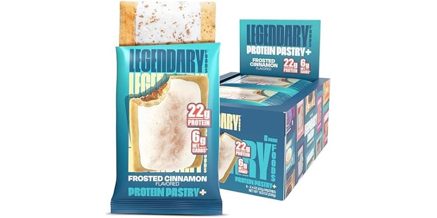 Legendary Foods 22g High Protein Pastry, 8ct, Cinnamon