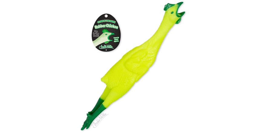 Glow-in-the-Dark Rubber Chicken