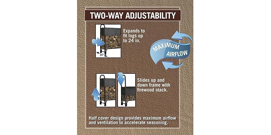 ShelterLogic 8' Adjustable Firewood Rack
