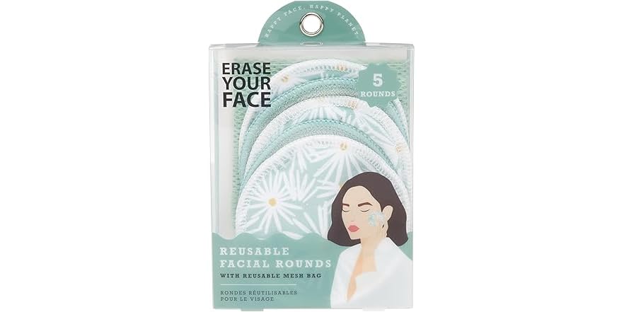 Erase Your Face Reusable Makeup Removing Facial Rounds