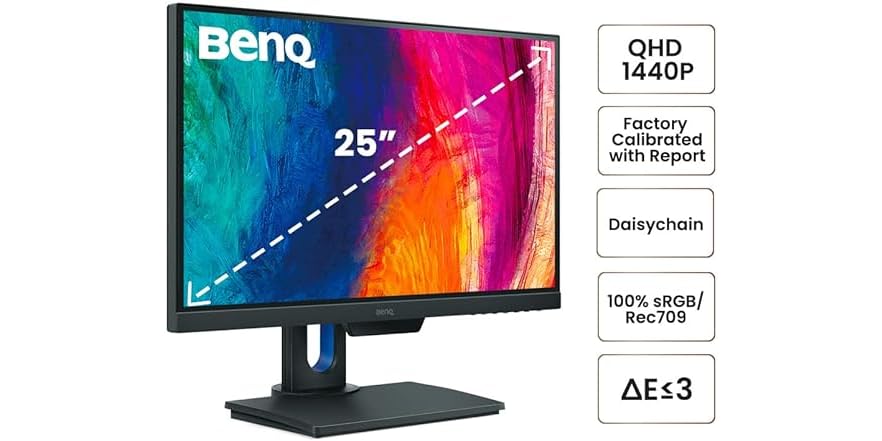 BenQ PD2500Q 25" QHD Color Accurate Monitor