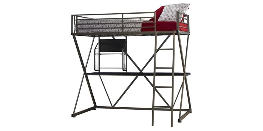 Powell Z Loft Bed Pewter
