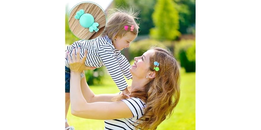 120 PC Self Hinge Hair Clips For Kids
