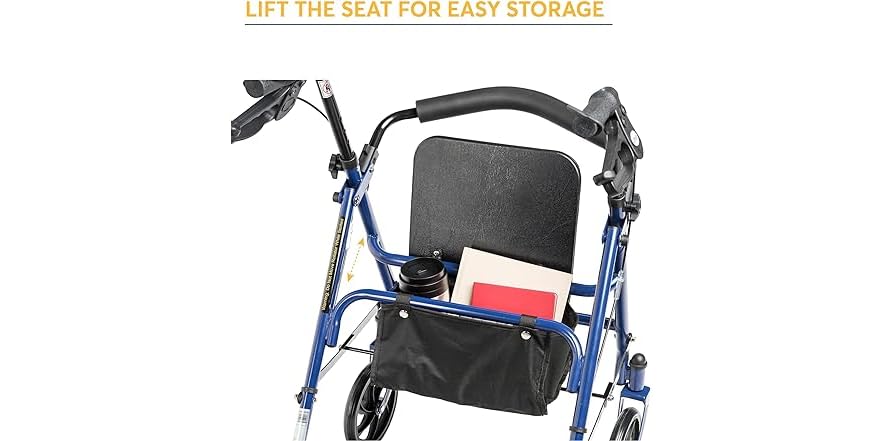 Drive Medical 4-Wheel Walker With Seat