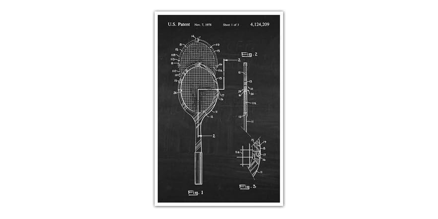 Tennis Racket Poster (Your Choice)