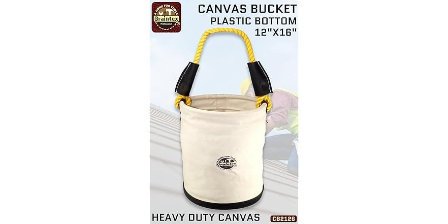 Graintex Utility Plastic Bottom Canvas Bucket