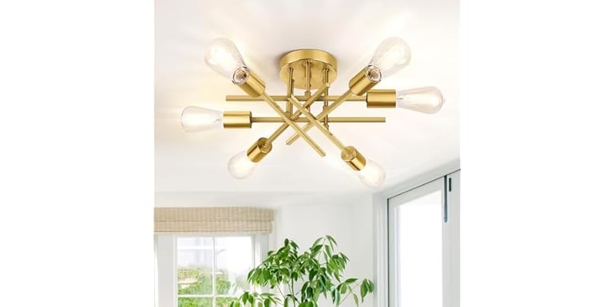 TOBUSA 6-Light Semi Flush Mount Ceiling Light