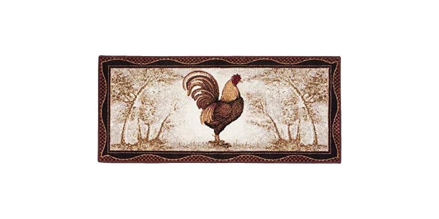 Brumlow Mills Tall Rooster Area Rug
