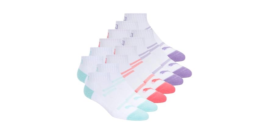 PUMA Women's 12-Pairs Quarter Crew Socks