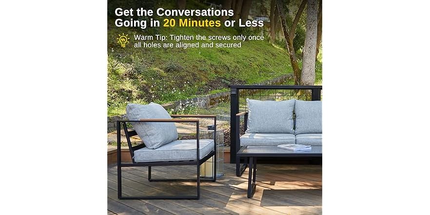 EAST OAK Courtyard Patio Furniture Set