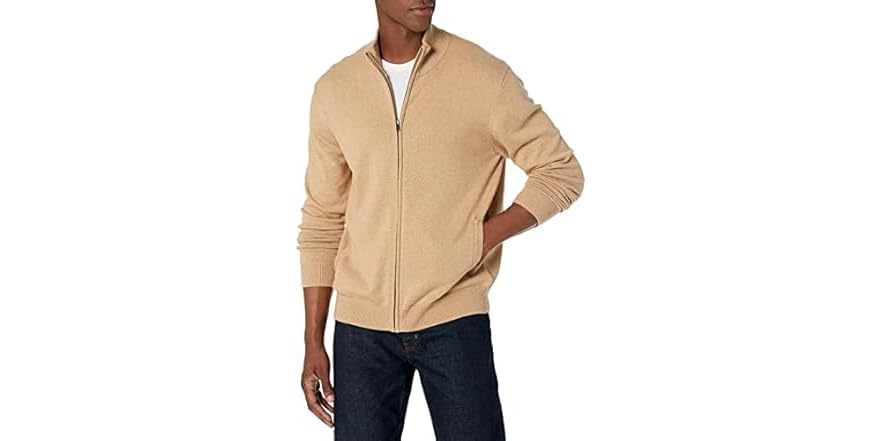 Amazon Men's Full-Zip Cotton Sweater