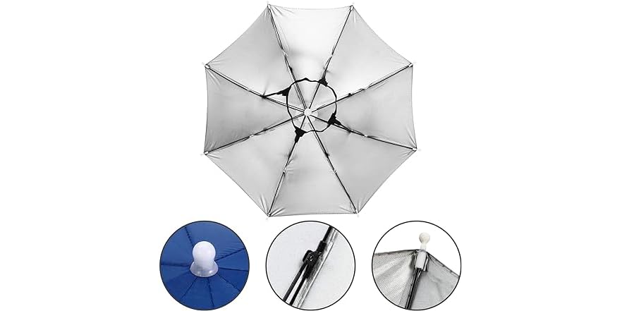 3 Pieces Headband Umbrella Hats