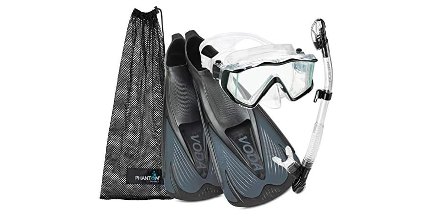 Phantom Mask Fin Snorkel Set US Mens: 8-9